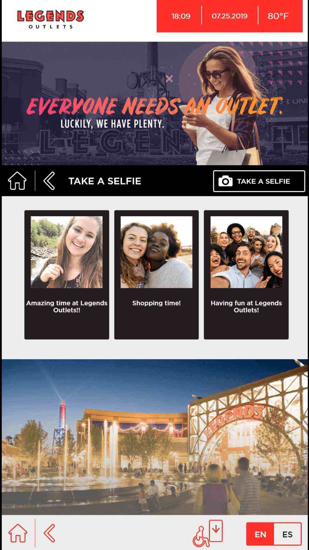 First ViaDirect mall installation in the US for the Legends Outlet Mall